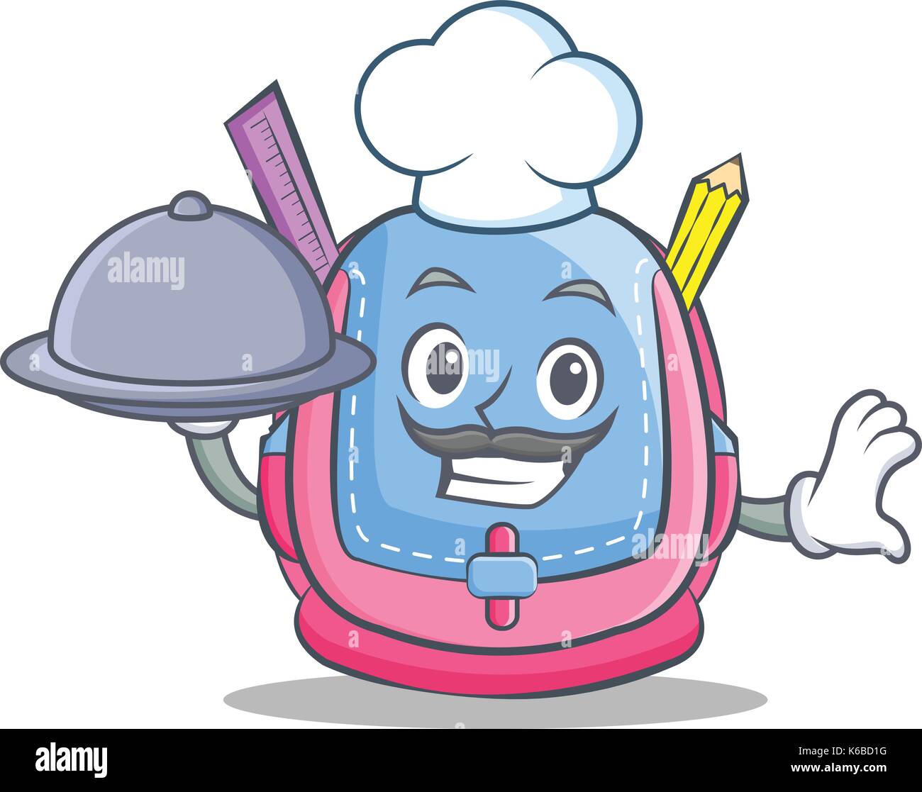 Chef with food school bag character cartoon Stock Vector Image & Art ...