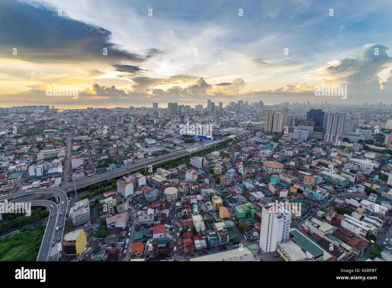 Metro Manila Skyline at Sunset , Philippines Stock Photo - Alamy