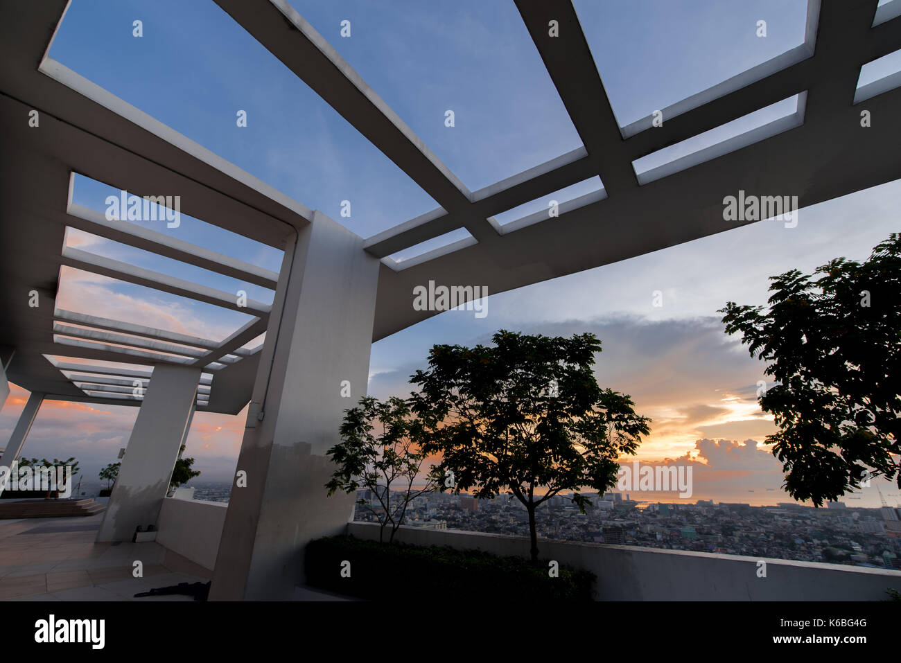 sunset at rooftop , makati , Philippines Stock Photo - Alamy