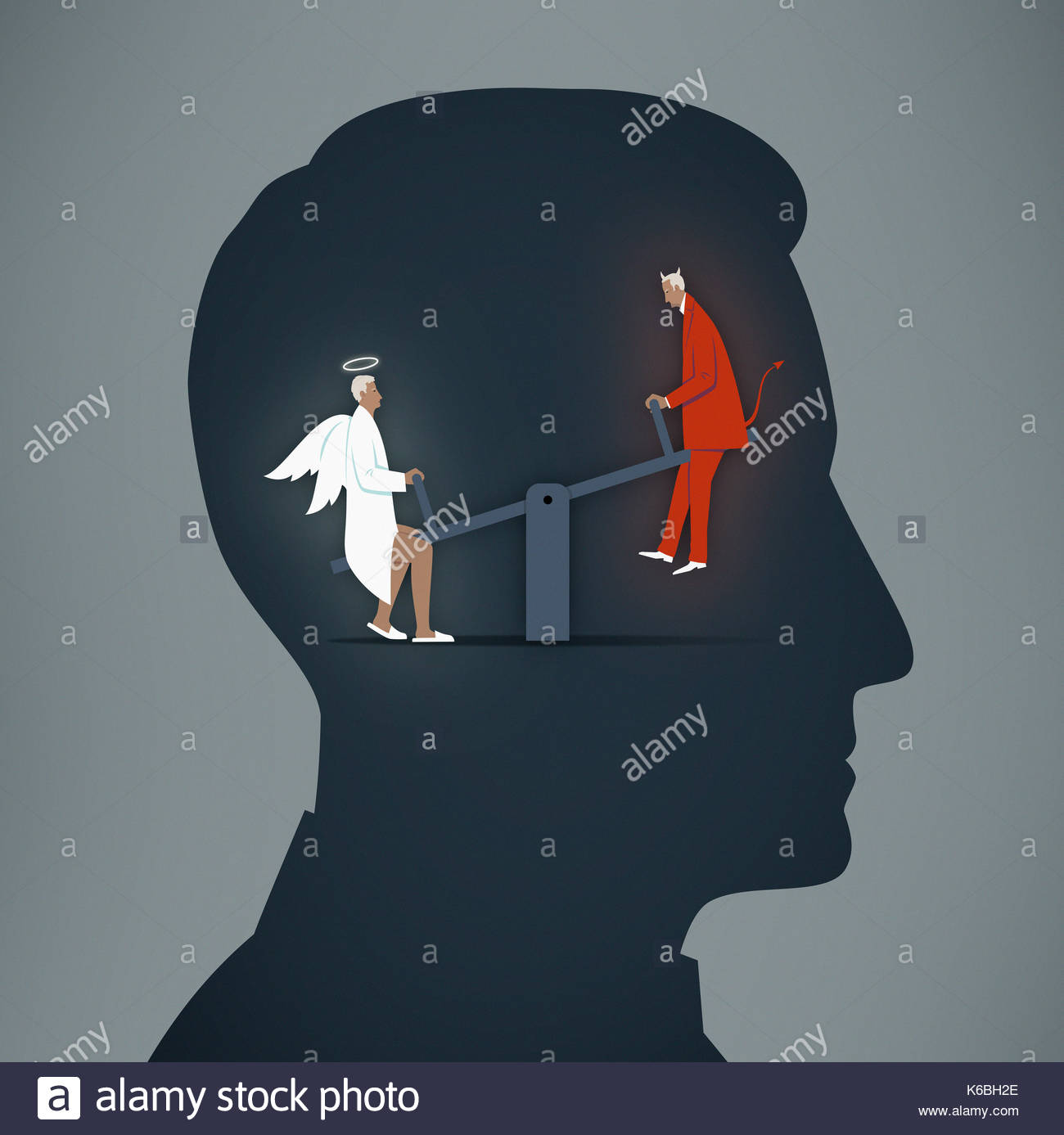 Good And Bad Conscience Stock Photos & Good And Bad Conscience Stock ...