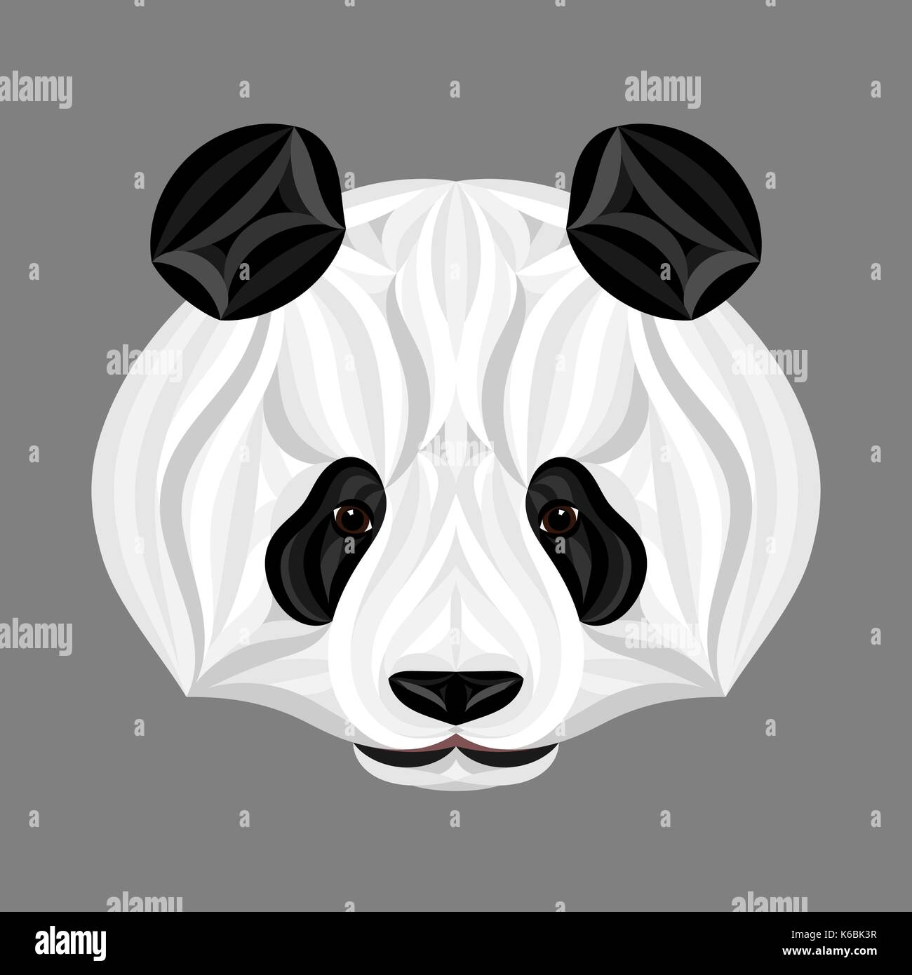Panda bear, picture of panda head, panda face illustration drawn by set ...