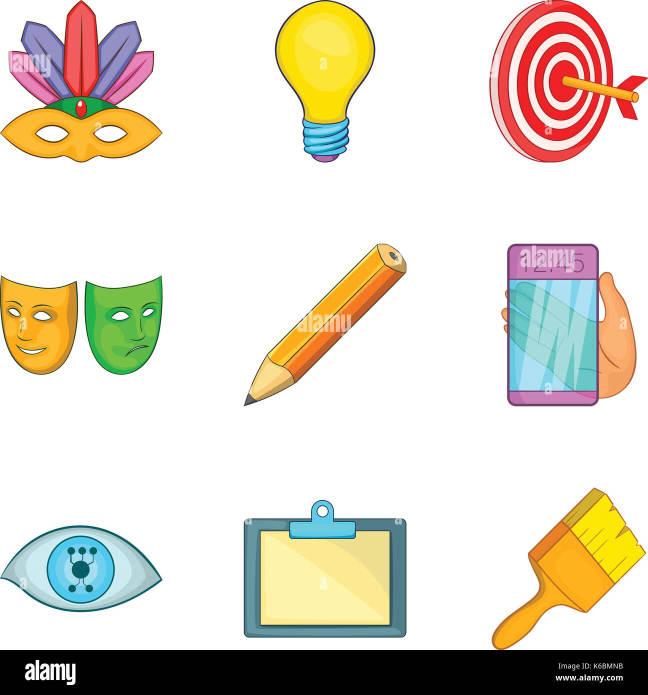Creation icons set, cartoon style Stock Vector Image & Art - Alamy