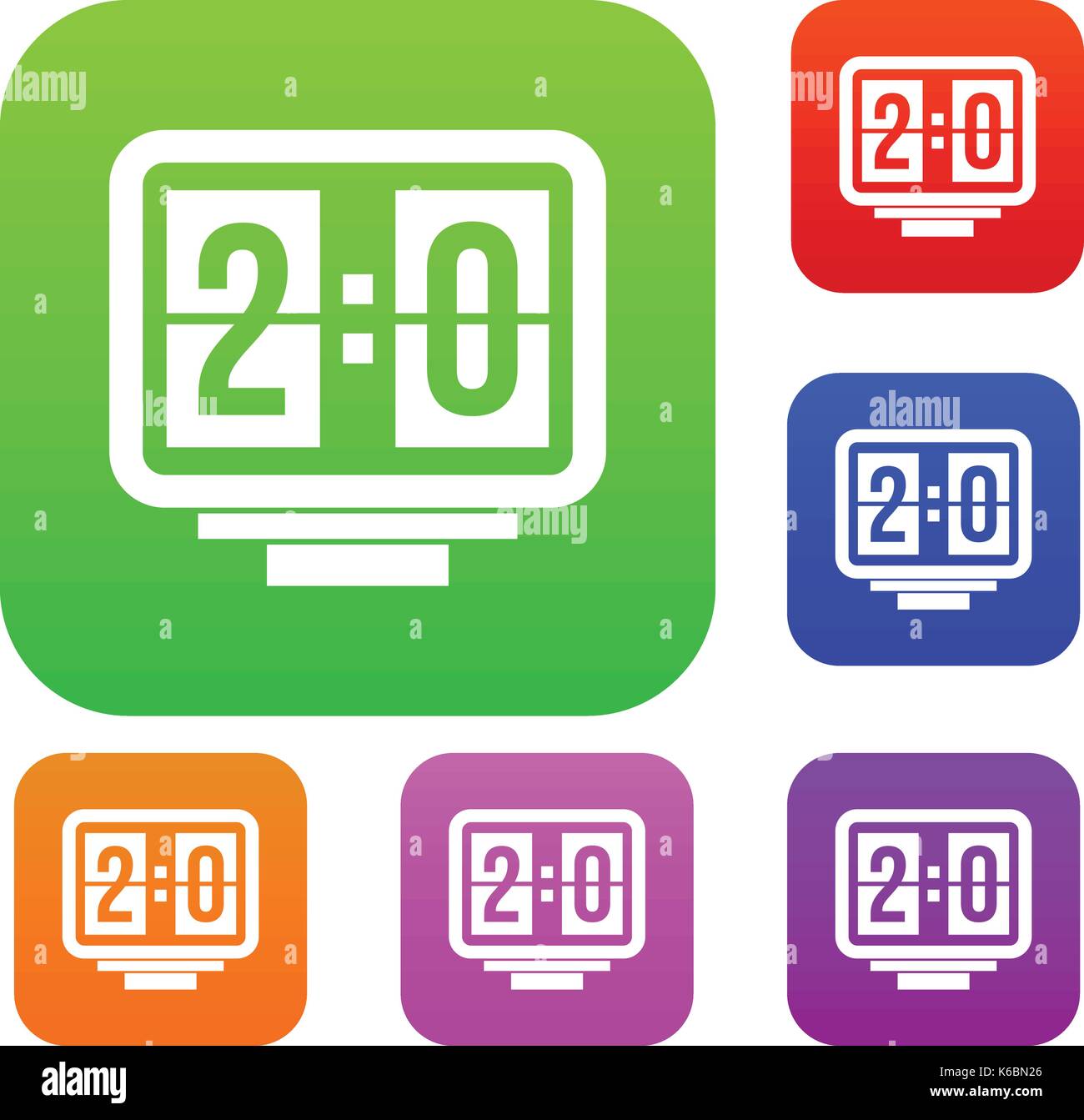 Soccer scoreboard set color collection Stock Vector Image & Art - Alamy