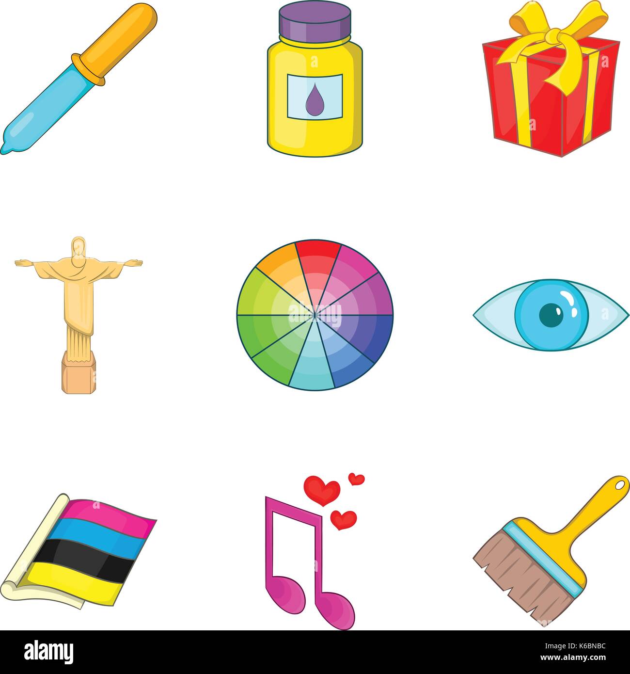 Decorator icons set, cartoon style Stock Vector Image & Art - Alamy