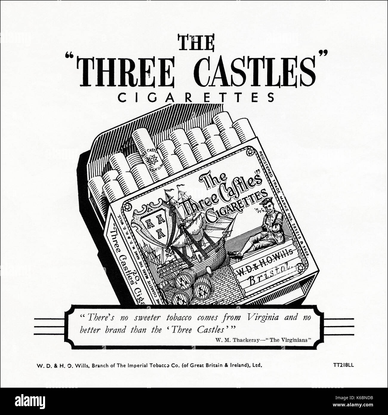 Vintage cigarette advert hi-res stock photography and images - Alamy