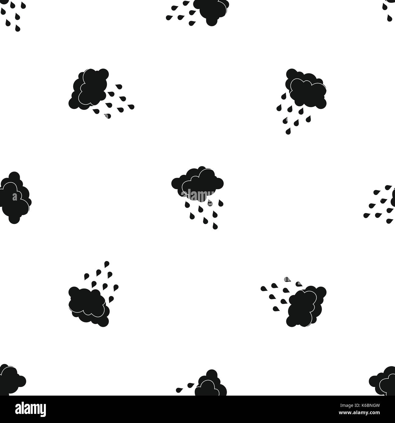 Clouds and water drops pattern seamless black Stock Vector Image & Art ...