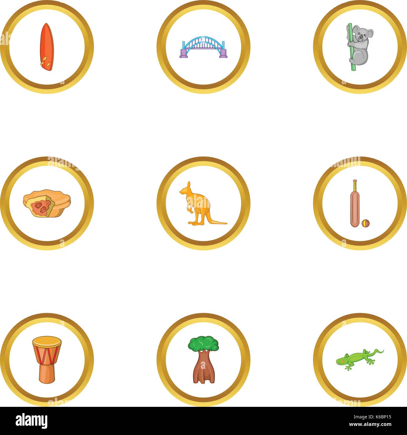 Sydney zoo icons set, cartoon style Stock Vector Image & Art - Alamy