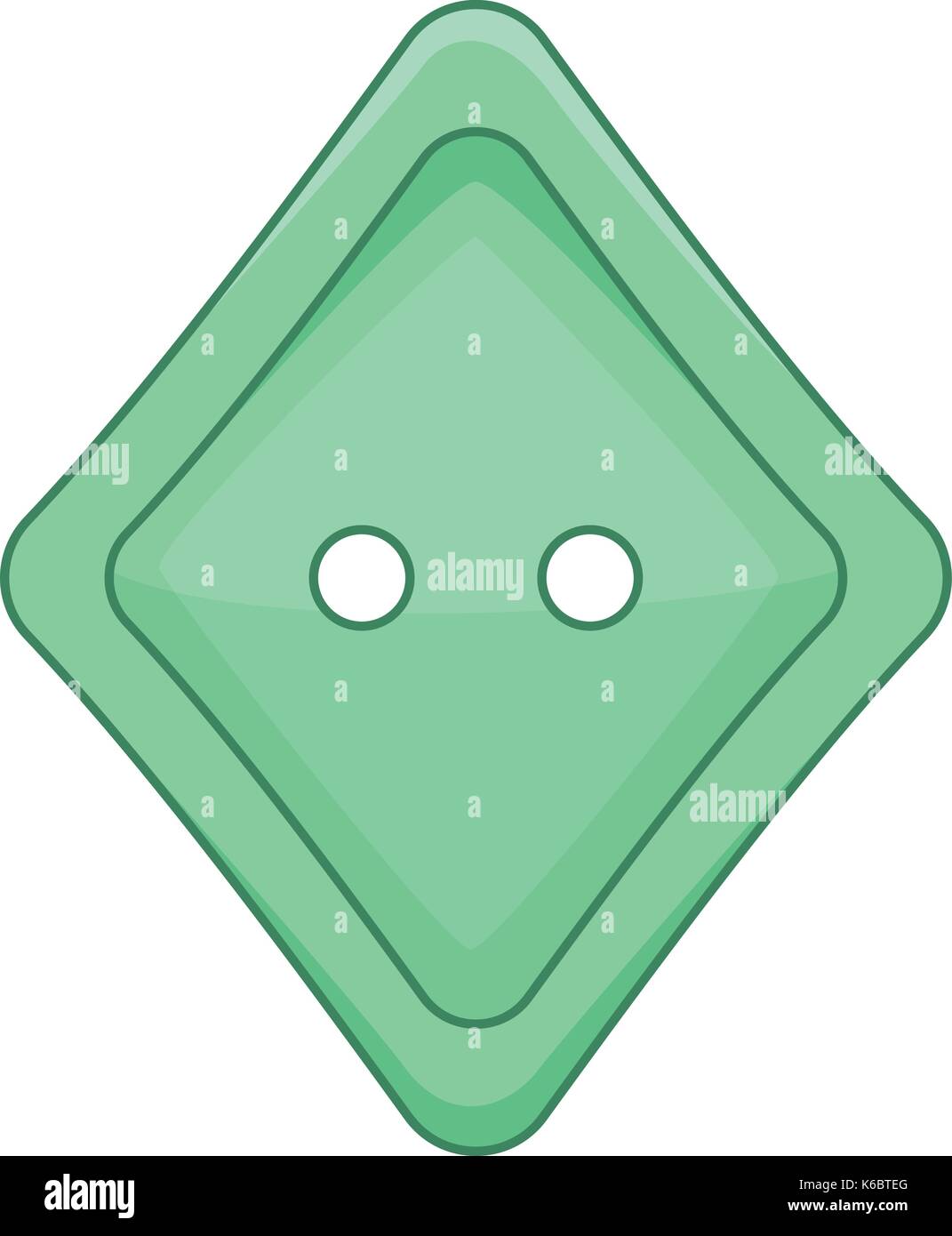 Rhombus cloth button icon. Cartoon illustration of rhombus cloth button ...