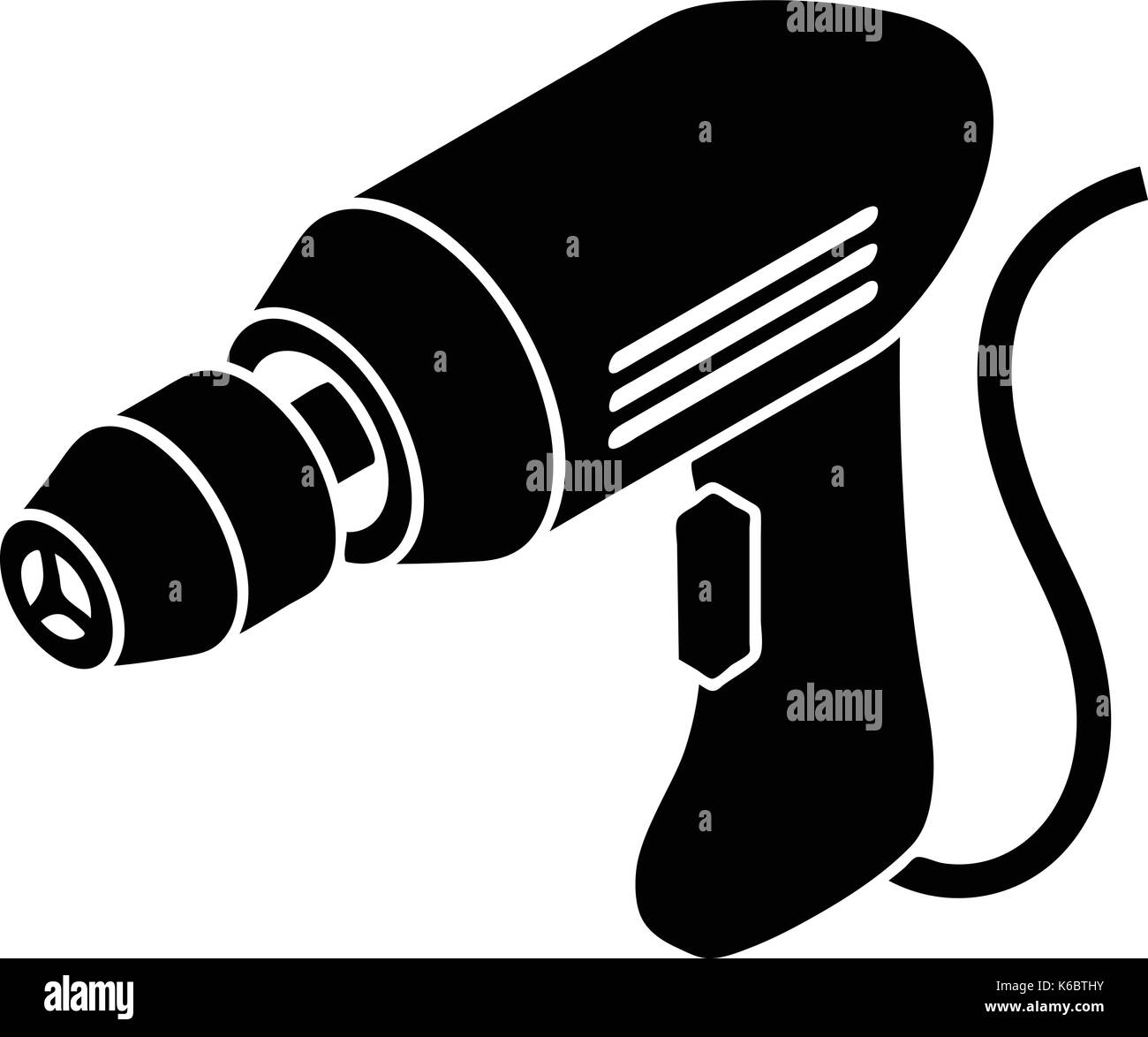 Corded drill icon. Simple illustration of corded drill vector icon for ...