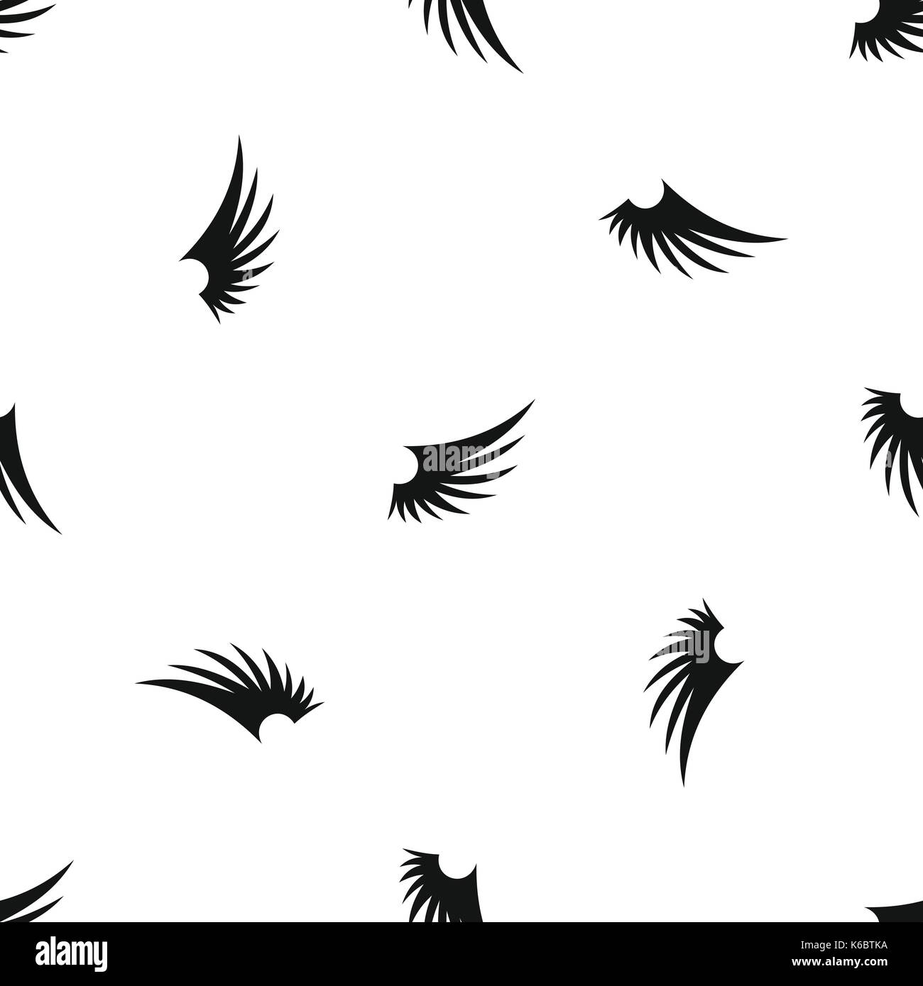 Wing pattern repeat seamless in black color for any design. Vector ...