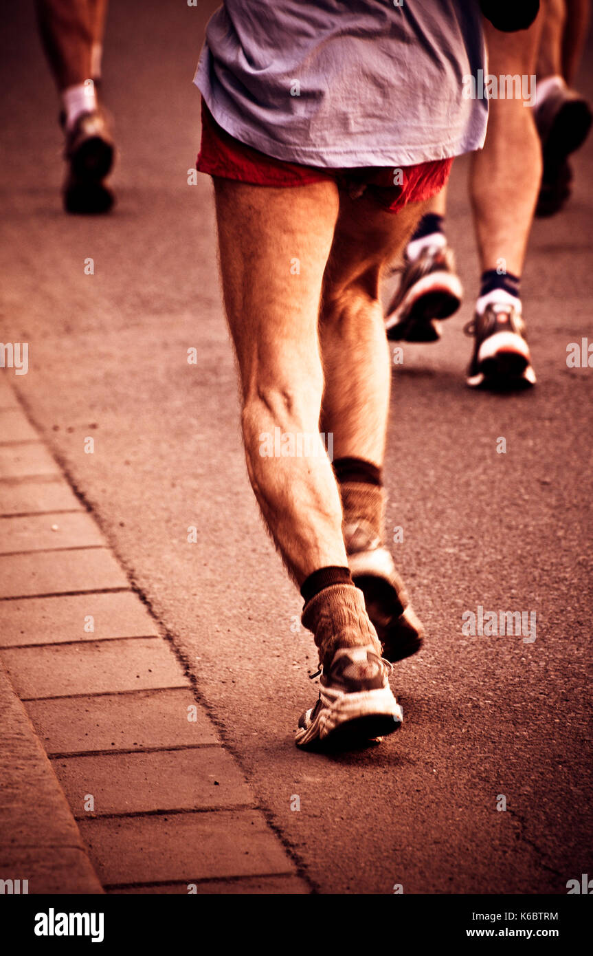legs of marathon runners Stock Photo - Alamy