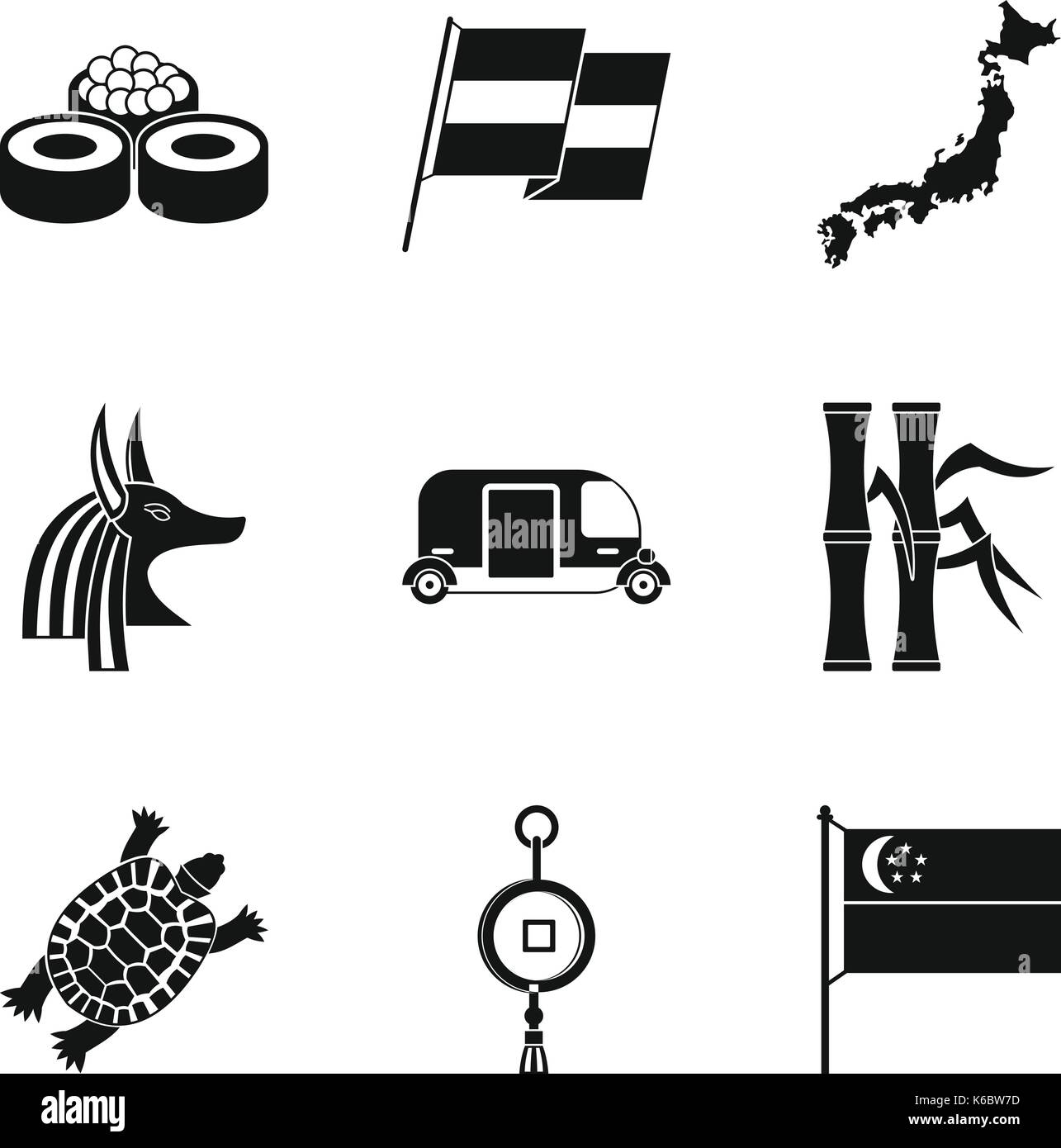 Old culture icons set, simple style Stock Vector Image & Art - Alamy