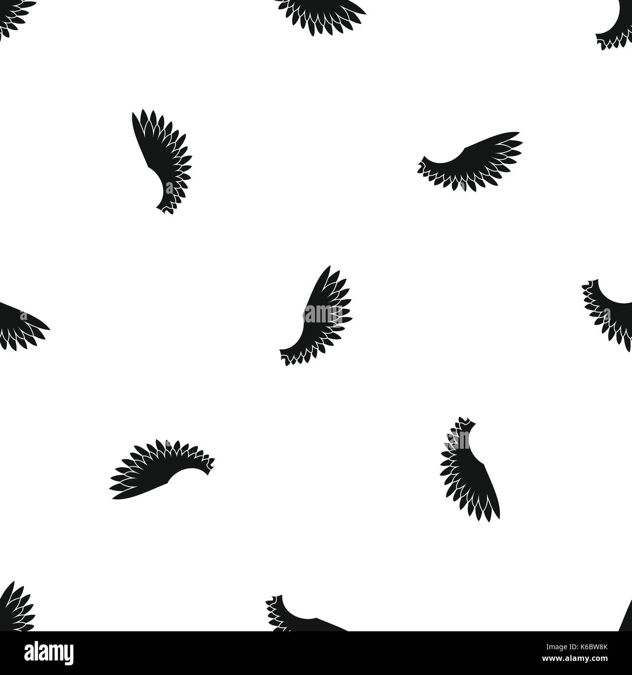 Wing pattern seamless black Stock Vector Image & Art - Alamy