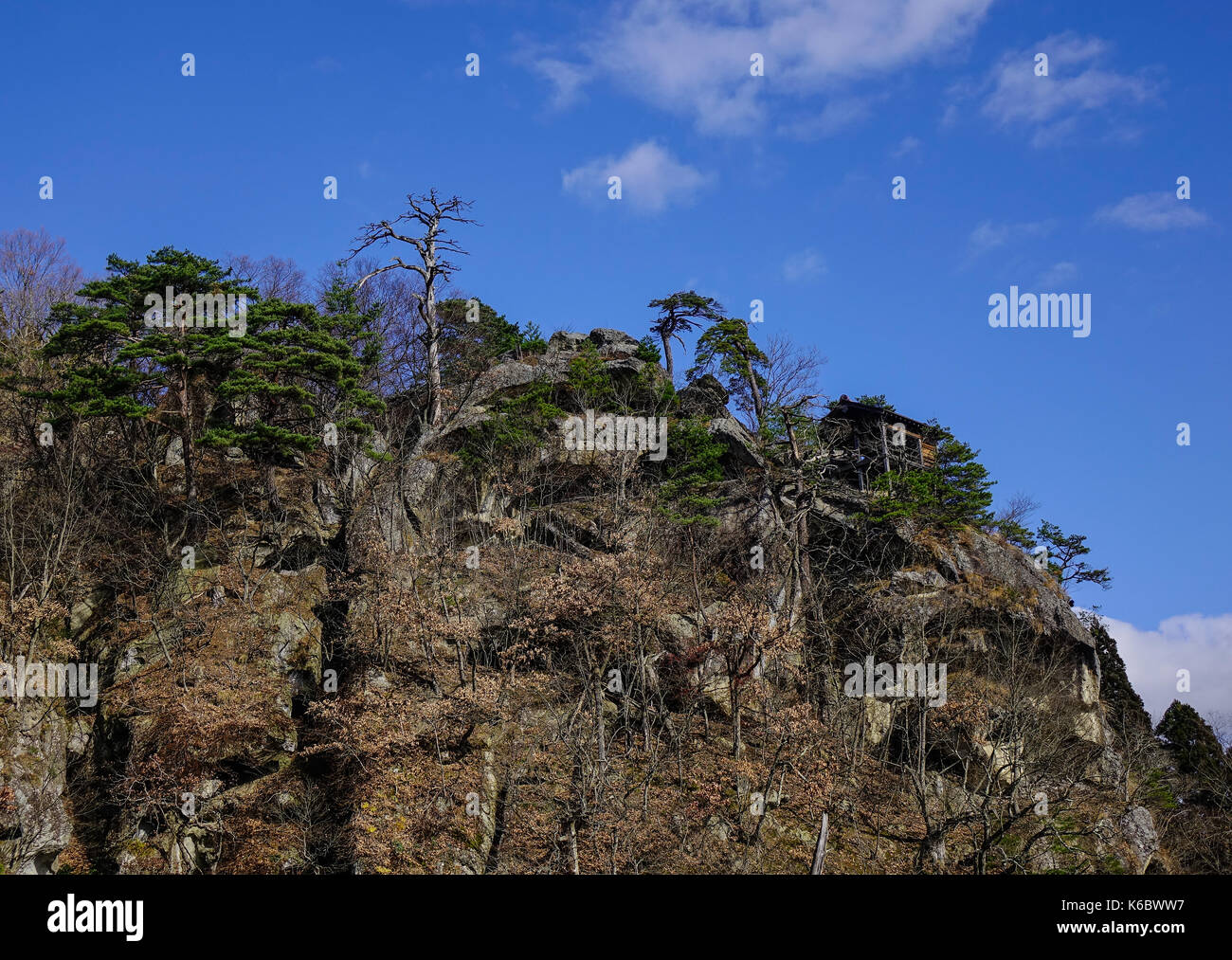 Mountain scenery of Yamadera, Japan. Yamadera is a scenic temple ...