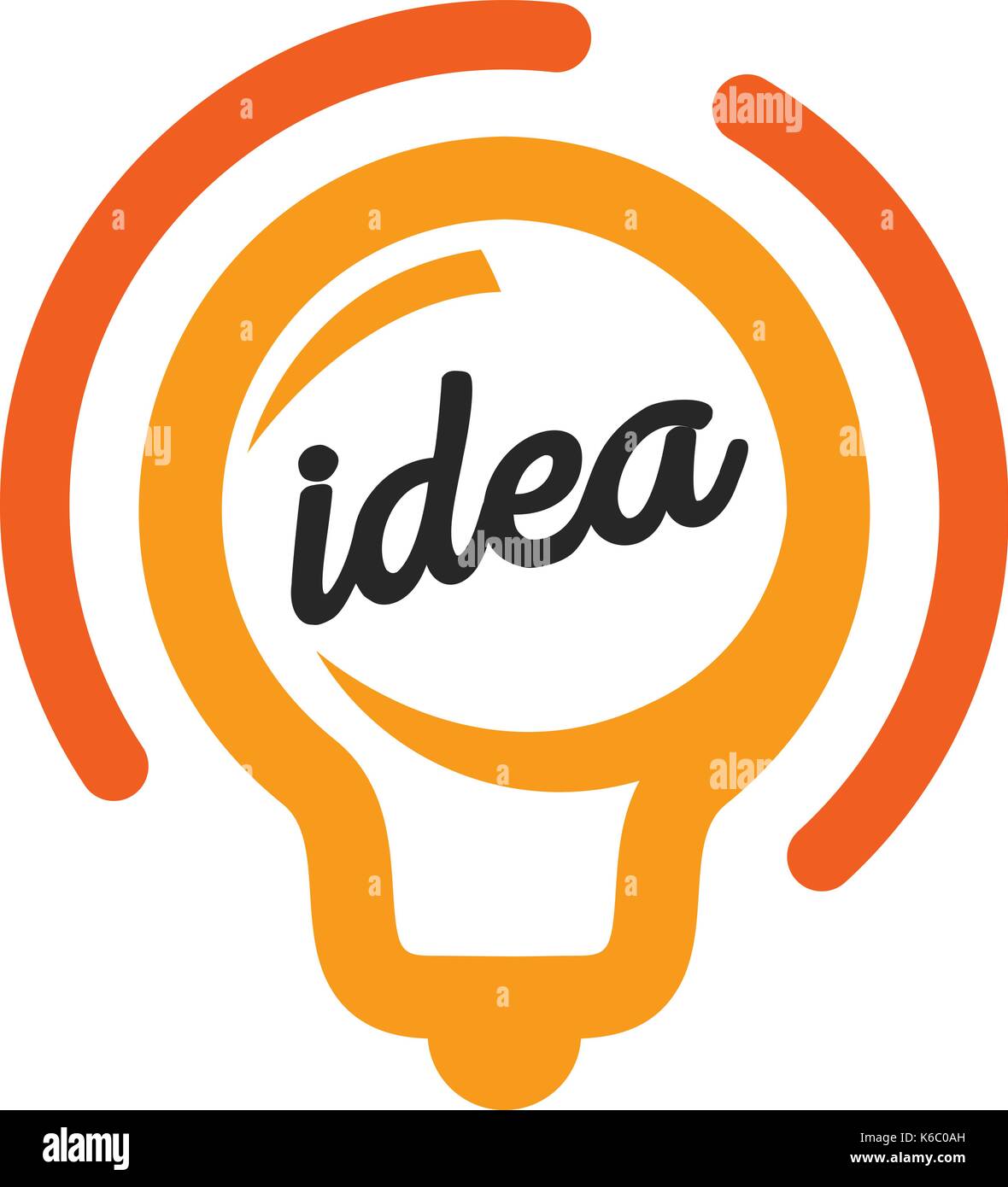 Orange Light Bulb Idea