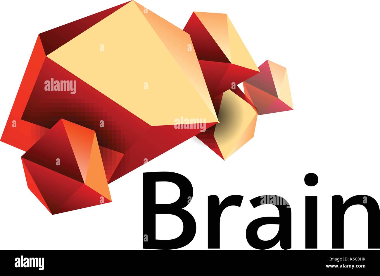 Brain Logo silhouette design vector template. Think Idea concept. Brain ...