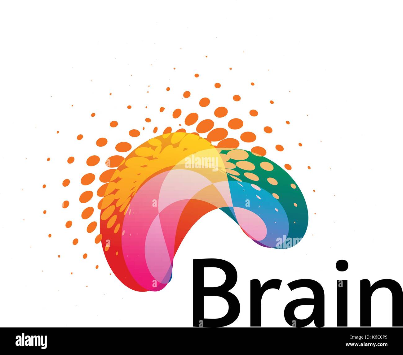 Brain Logo silhouette design vector template. Think Idea concept. Brain ...