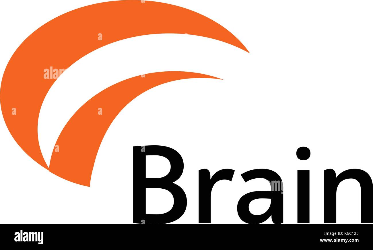 Brain Logo silhouette design vector template. Think Idea concept. Brain ...