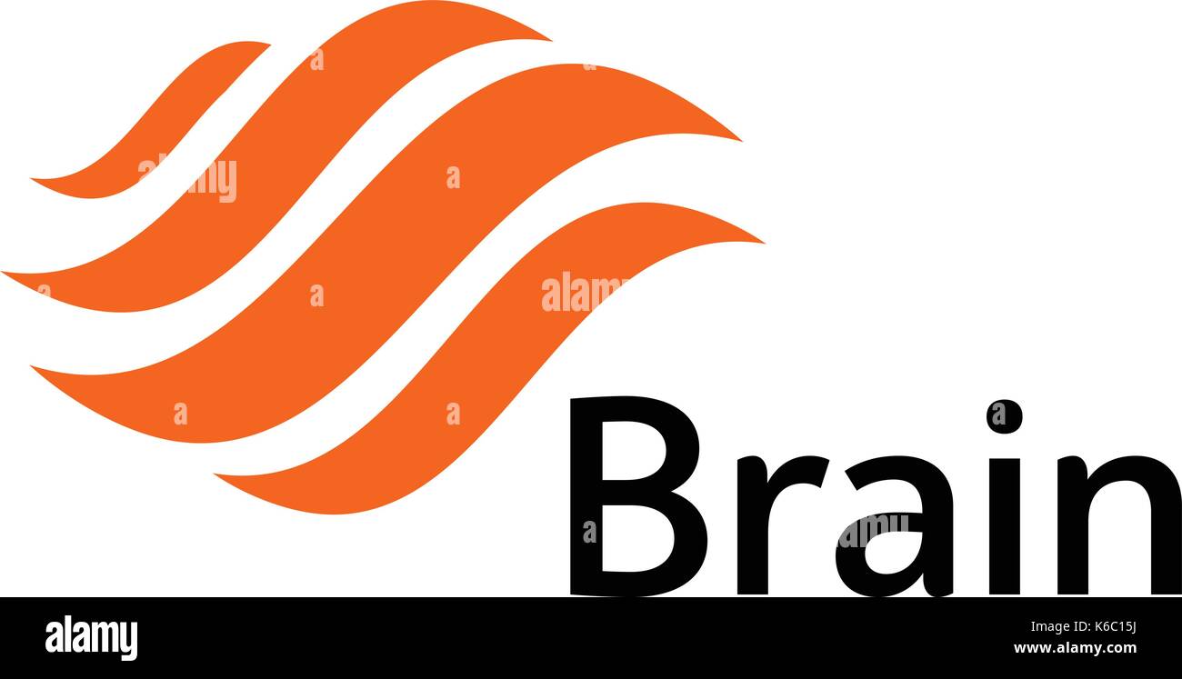 Brain Logo silhouette design vector template. Think Idea concept. Brain ...