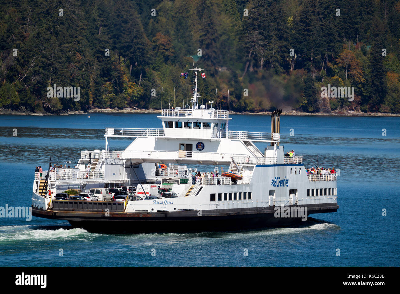 The Skeena Queen, a ferry of BC Ferries, between the Gulf Islands at ...
