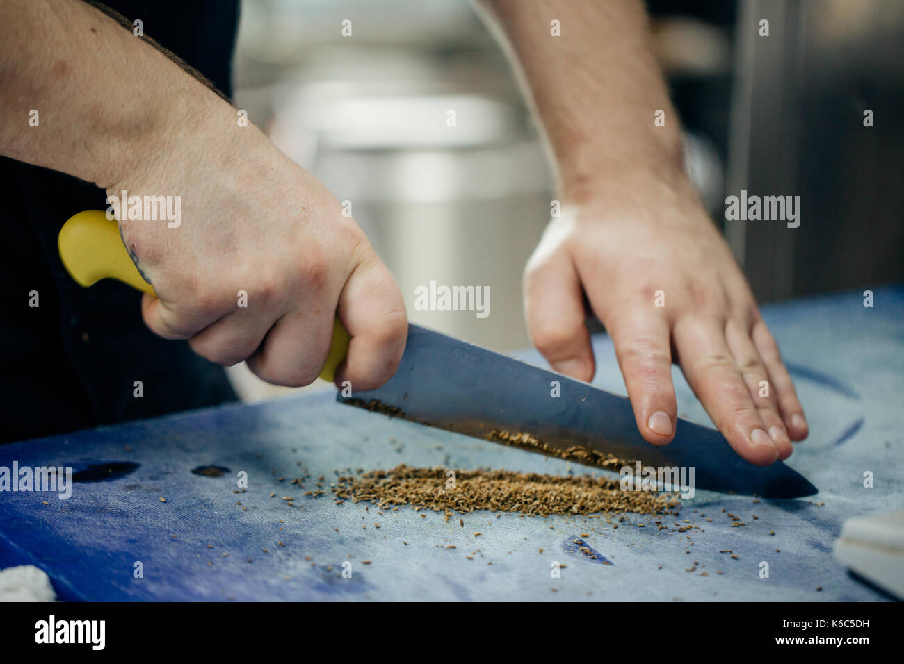 chef cooking food kitchen restaurant cutting cook hands hotel man male ...