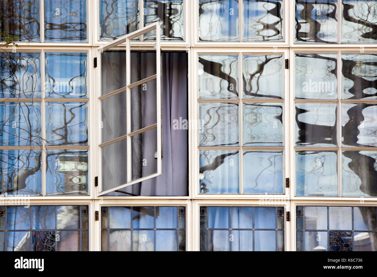 Traditional window of a mansion in Rotterdam in the Netherlands Stock ...
