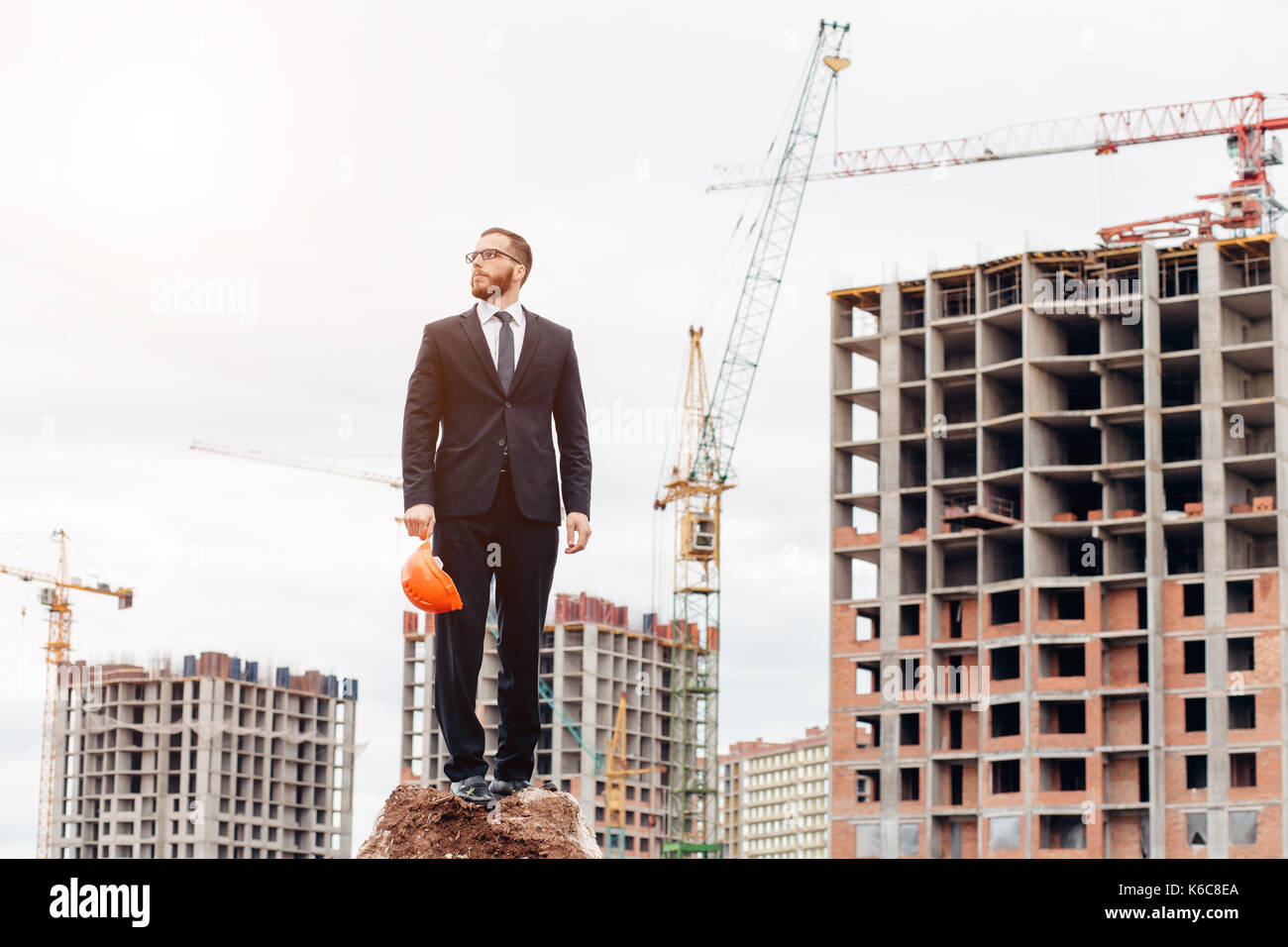 Portrait Of Construction Worker On Building Site Stock Photo - Alamy