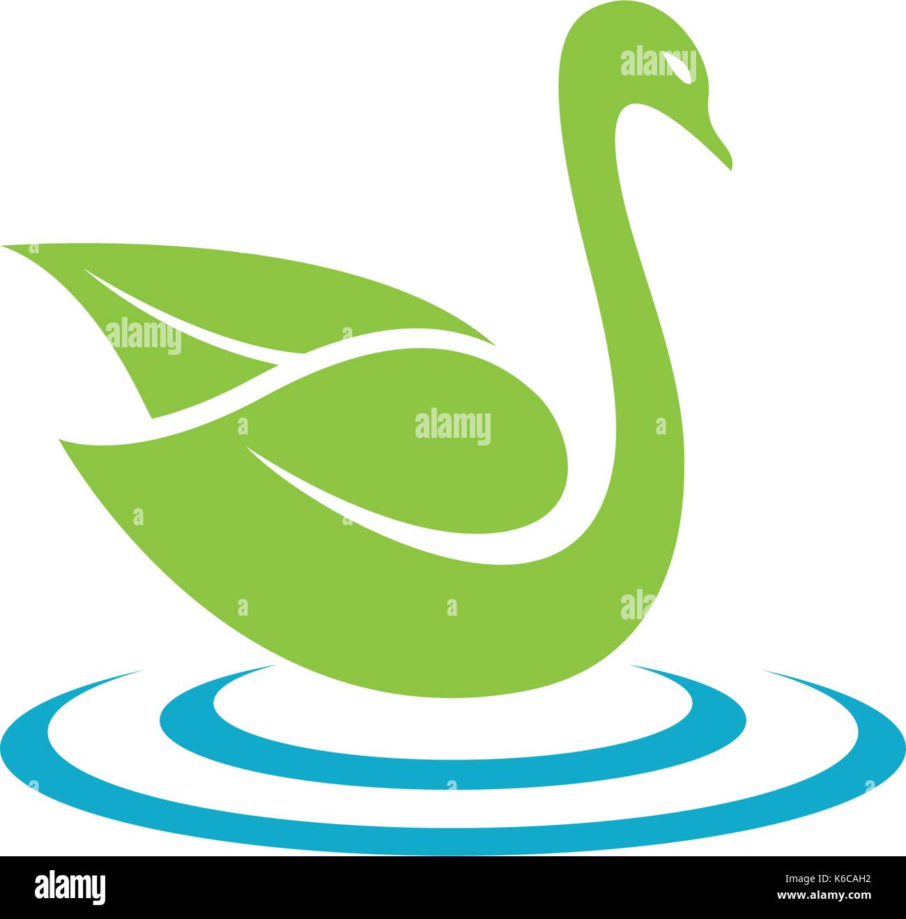 Goose Logo Template illustration isolated sign symbol Stock Vector ...