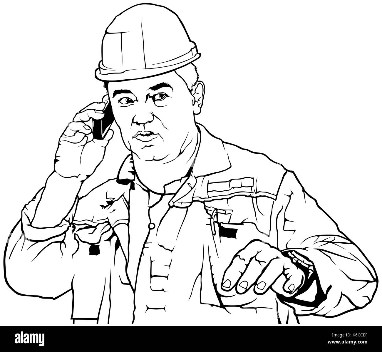 Employee worker uniform Black and White Stock Photos & Images - Alamy