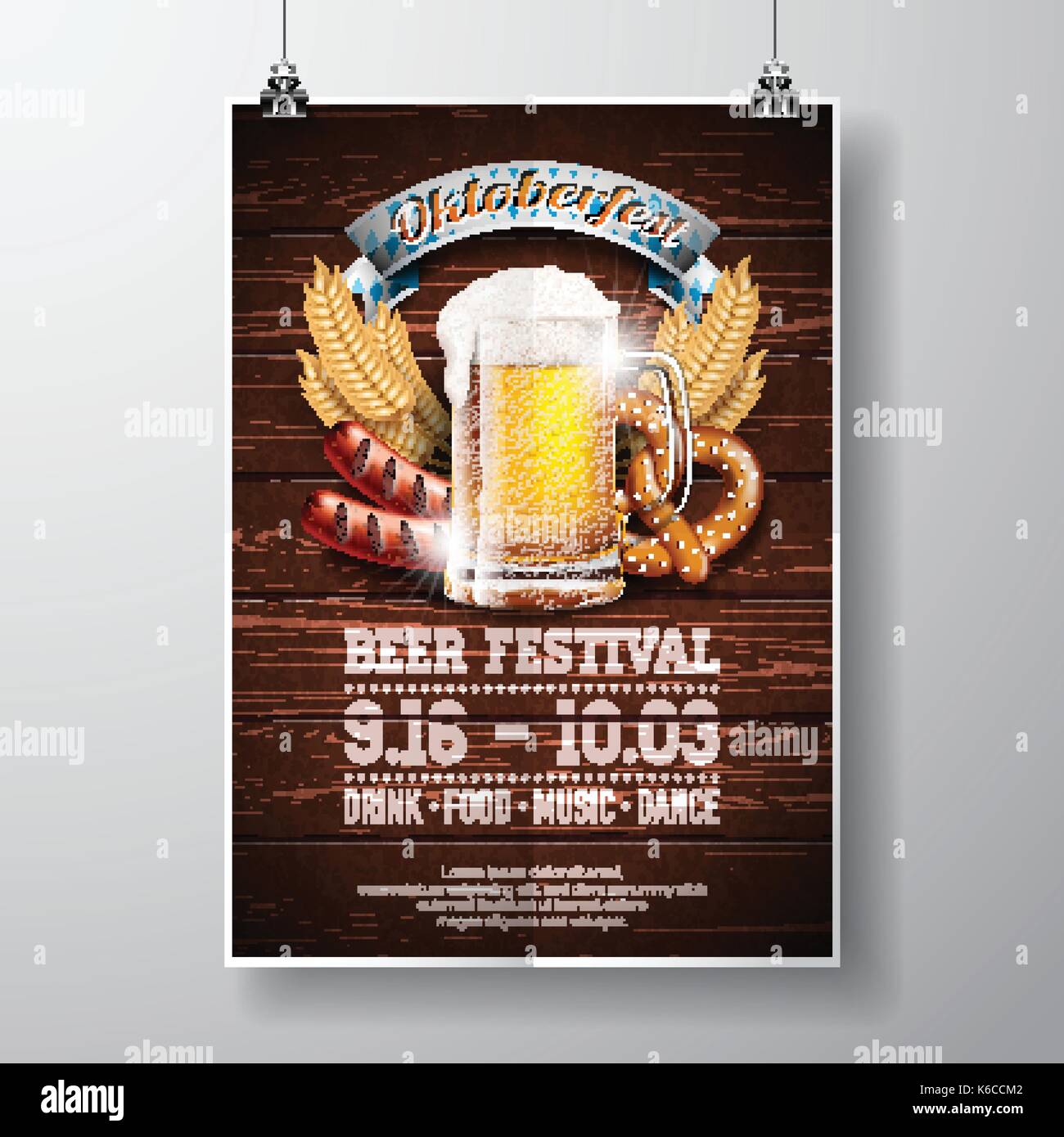 Beer advertising poster Stock Vector Images - Alamy