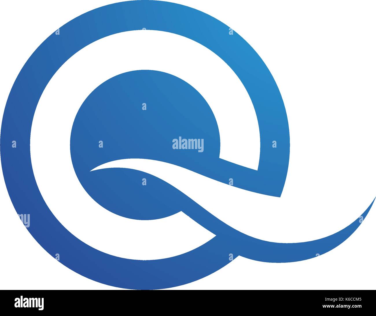 Q letter wave Logo Template vector illustration Stock Vector Image ...