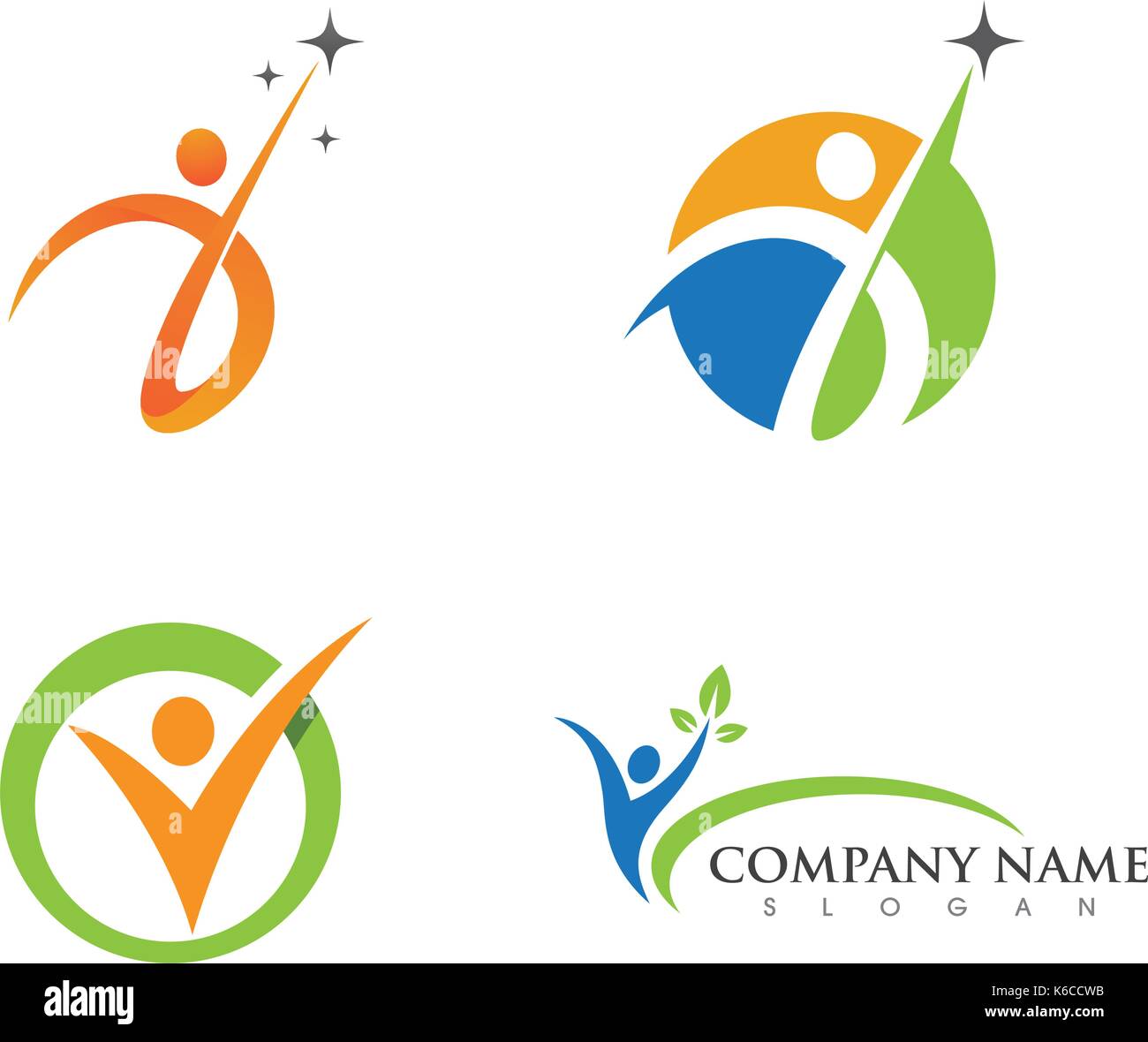 Human character logo sign Health care logo sign Stock Vector Image ...