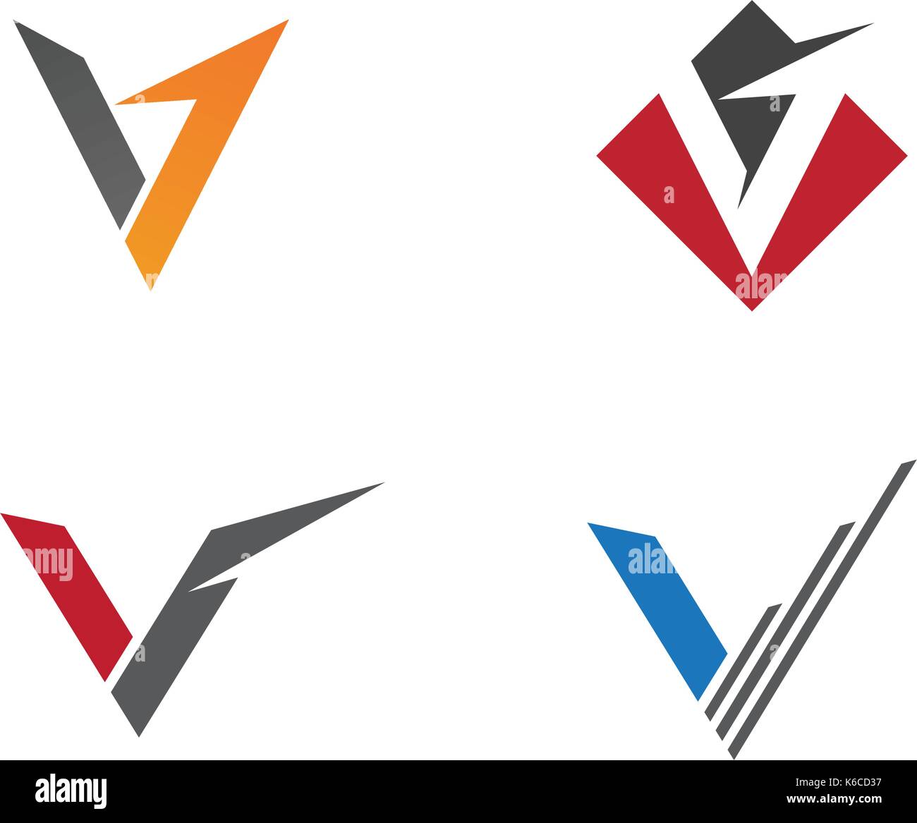 V Letter Logo Business Template Vector icon Stock Vector Image & Art ...