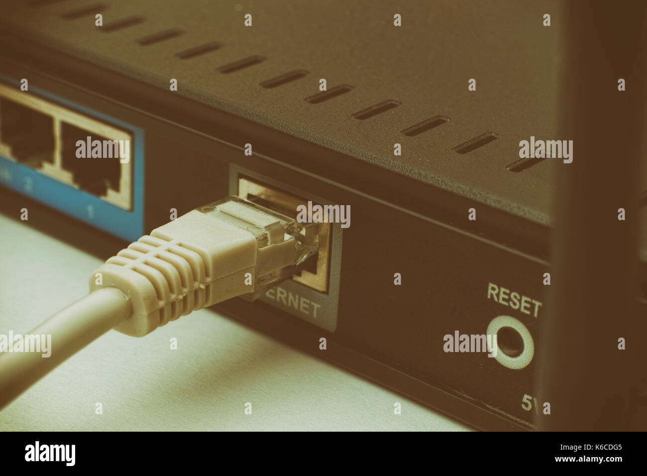 Old Wi-Fi router with dust on it. Close up Stock Photo - Alamy
