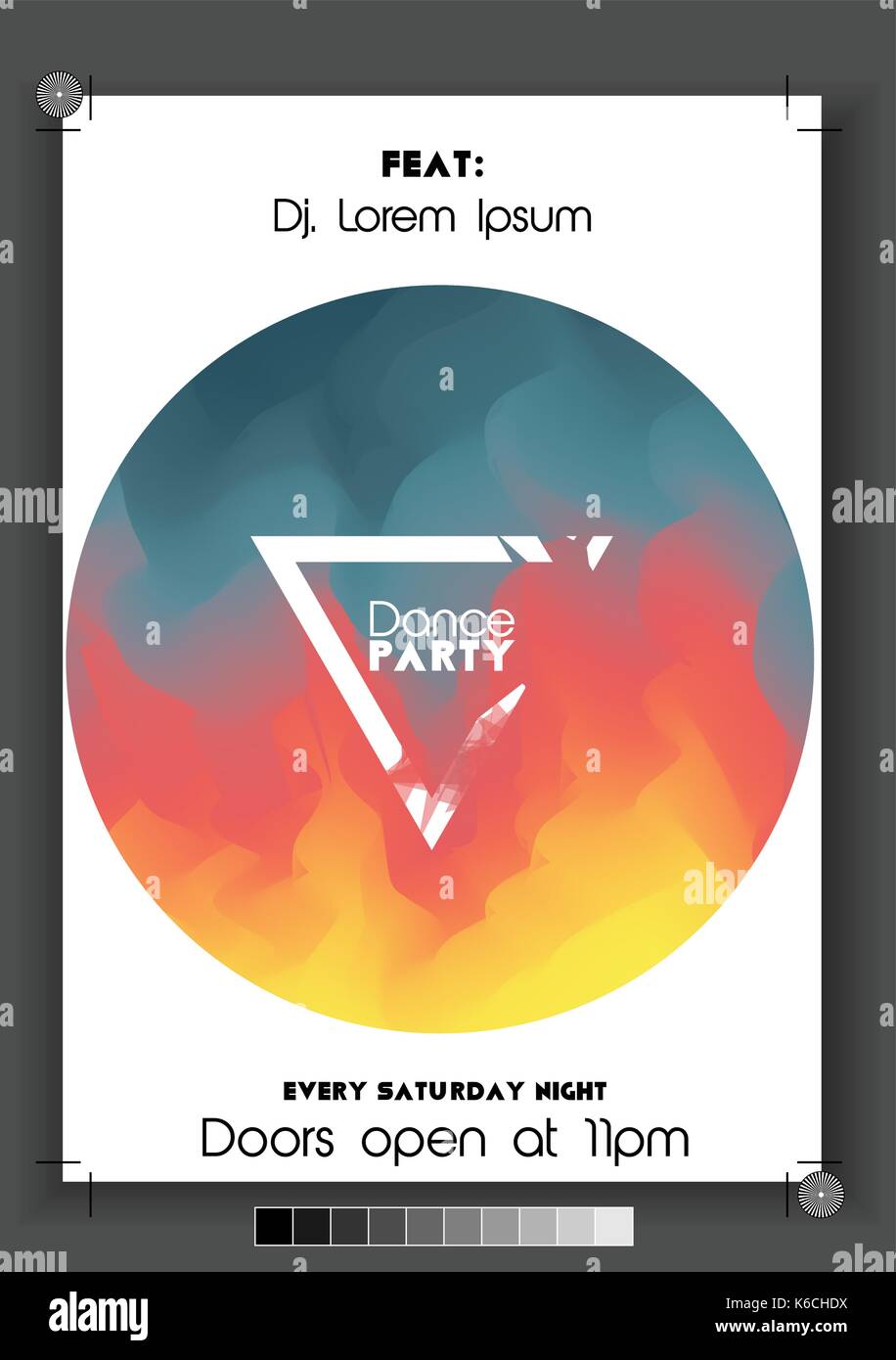 Abstract Party Poster Template - Vector Illustration Stock Vector Image ...