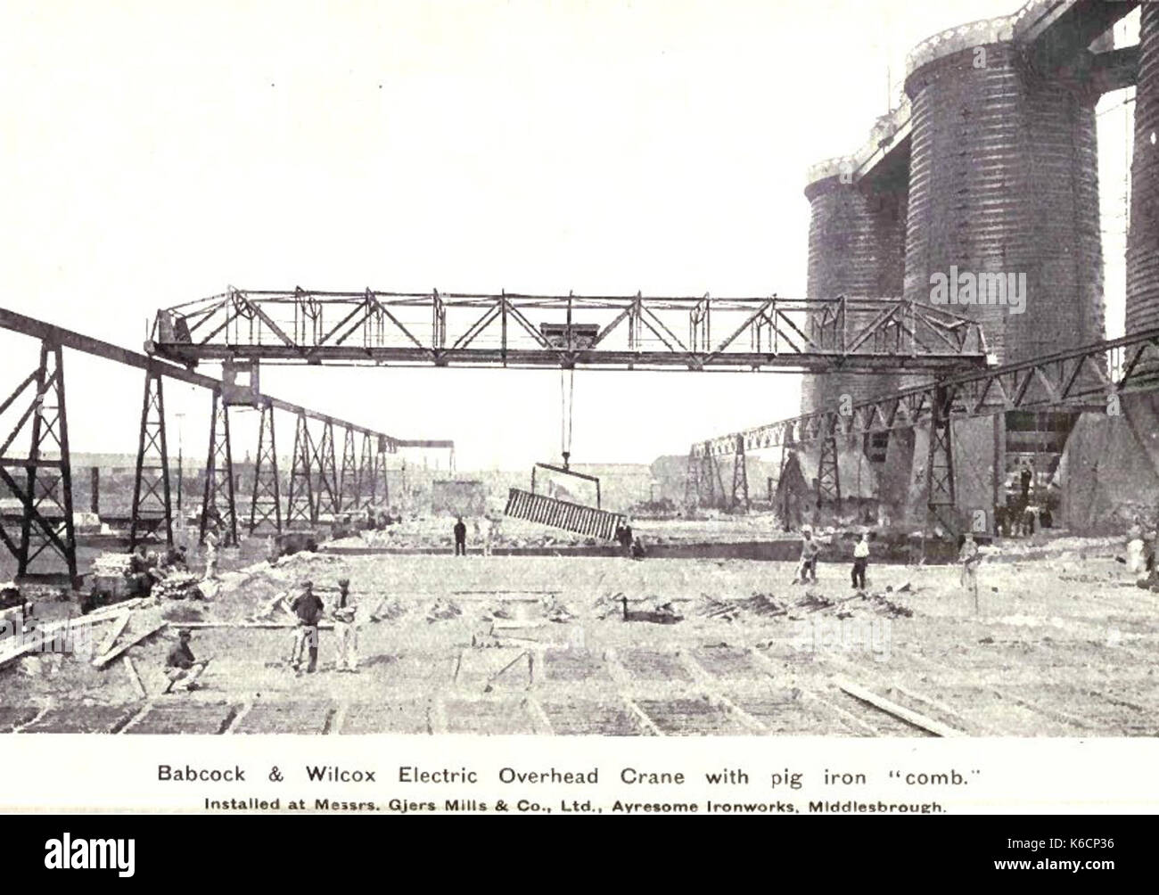 Blast furnace pig iron bed Middlesborough Stock Photo - Alamy