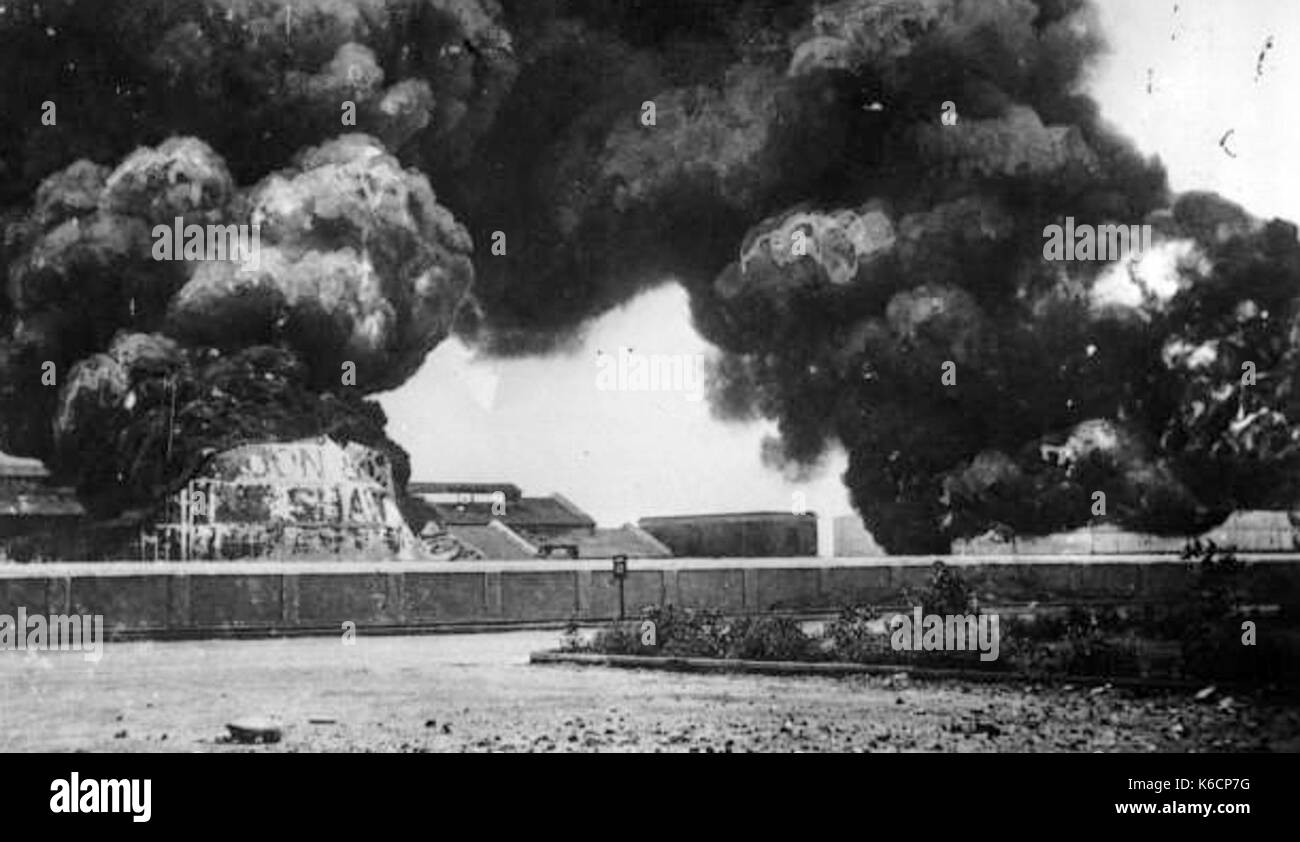 Bombardment of Madras by S.S. Emden 1914 Stock Photo - Alamy