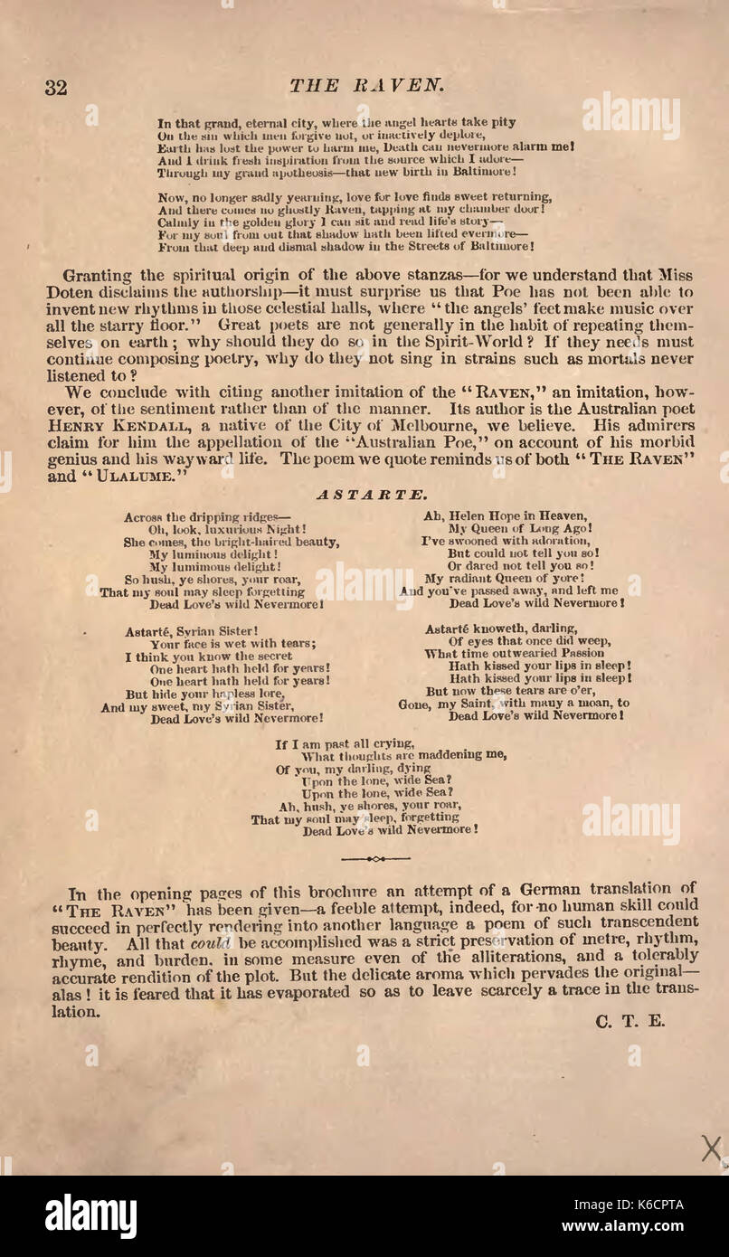 DE Poe Der Rabe 32 Stock Photo - Alamy