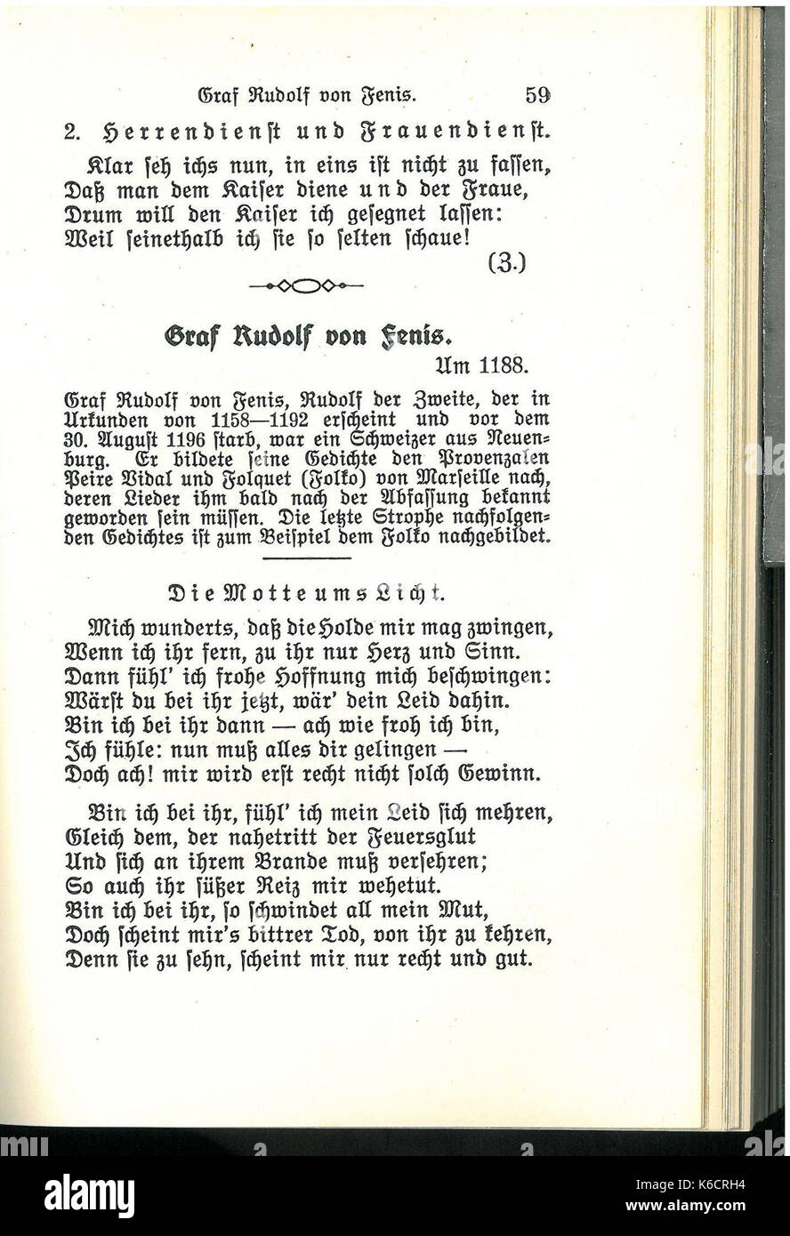 Deutscher Minnesang 059 Stock Photo - Alamy