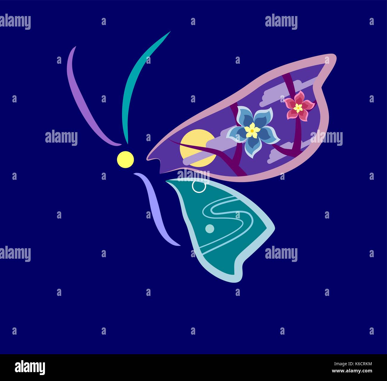 Midnight blue vector vectors Stock Vector Images - Alamy