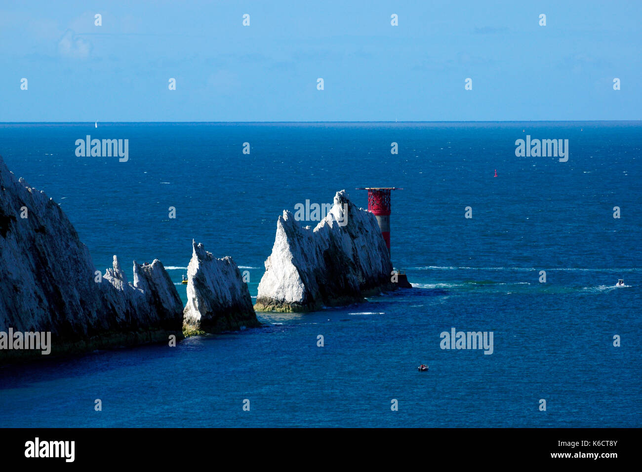 THE NEEDLES AND LIGHT HOUSE Stock Photo - Alamy