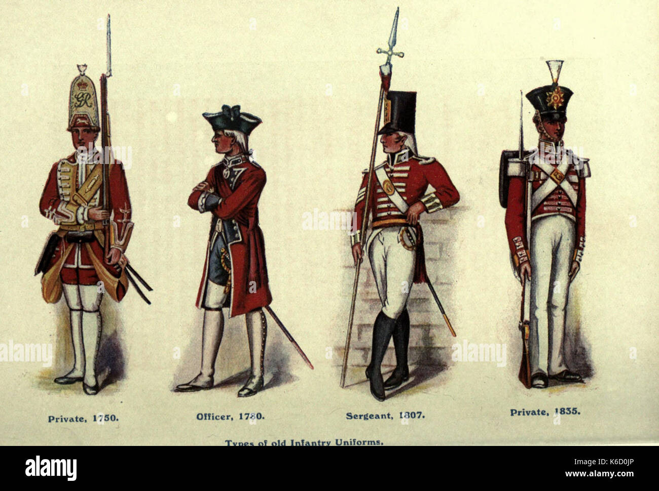British old infantry uniforms Stock Photo - Alamy