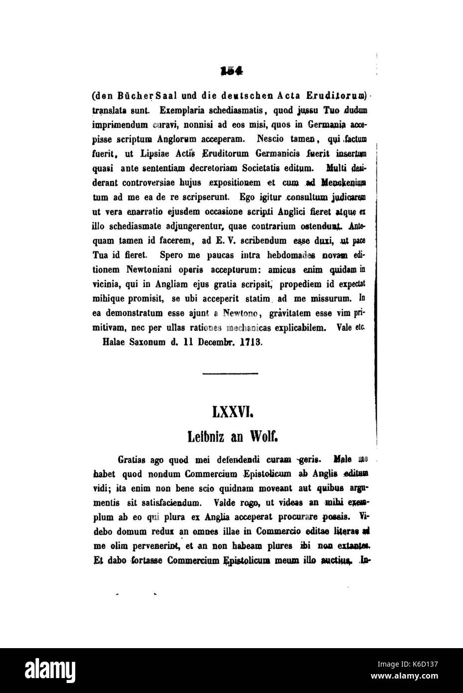 De Briefwechsel Leibniz Christian Wolf 155 Stock Photo - Alamy