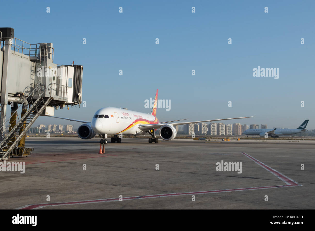 Tel Aviv, Israel. 12th Sep, 2017. The Hainan Airlines HU407 flight ...