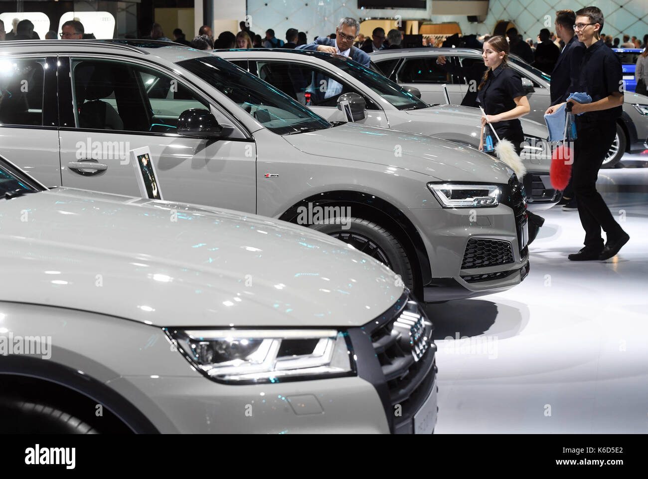 Frankfurt, Germany. 12th Sep, 2017. Different Audi types in the same ...