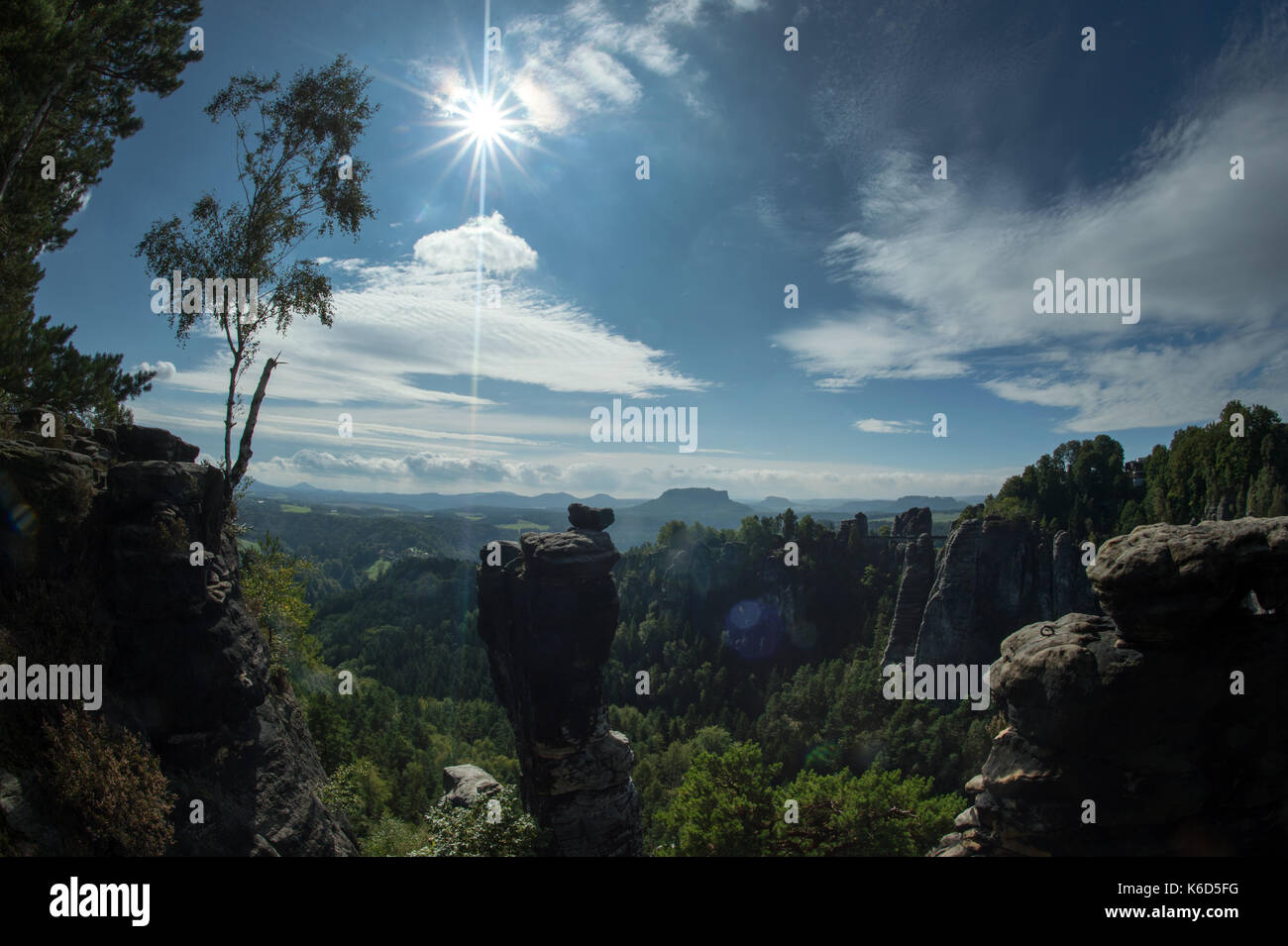 Rathen, Germany. 11th Sep, 2017. The national park Saxon Switzerland ...
