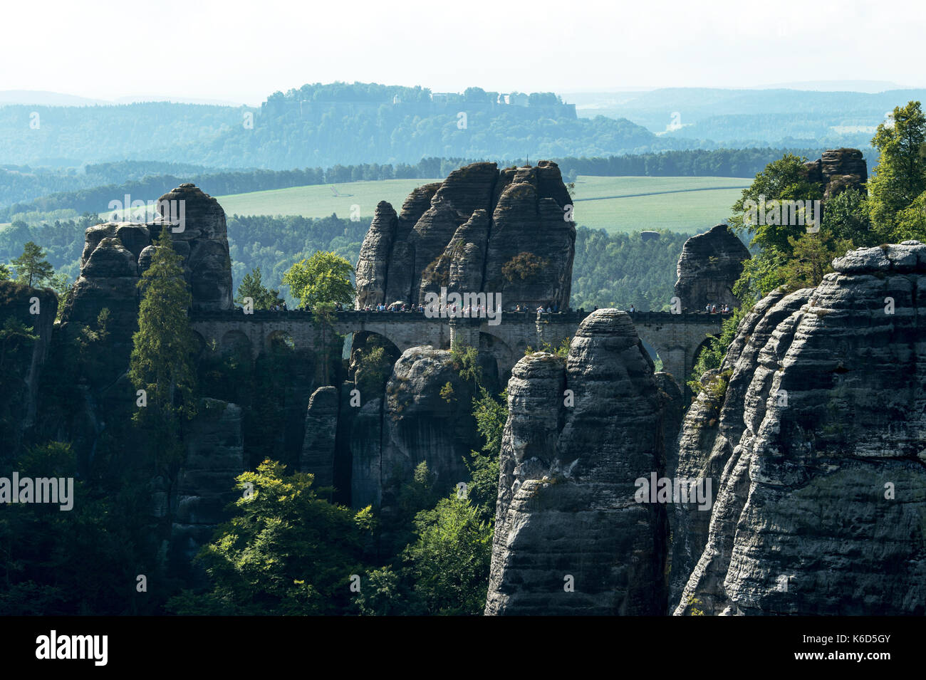 Rathen, Germany. 11th Sep, 2017. View of the bastion's bridge in the ...