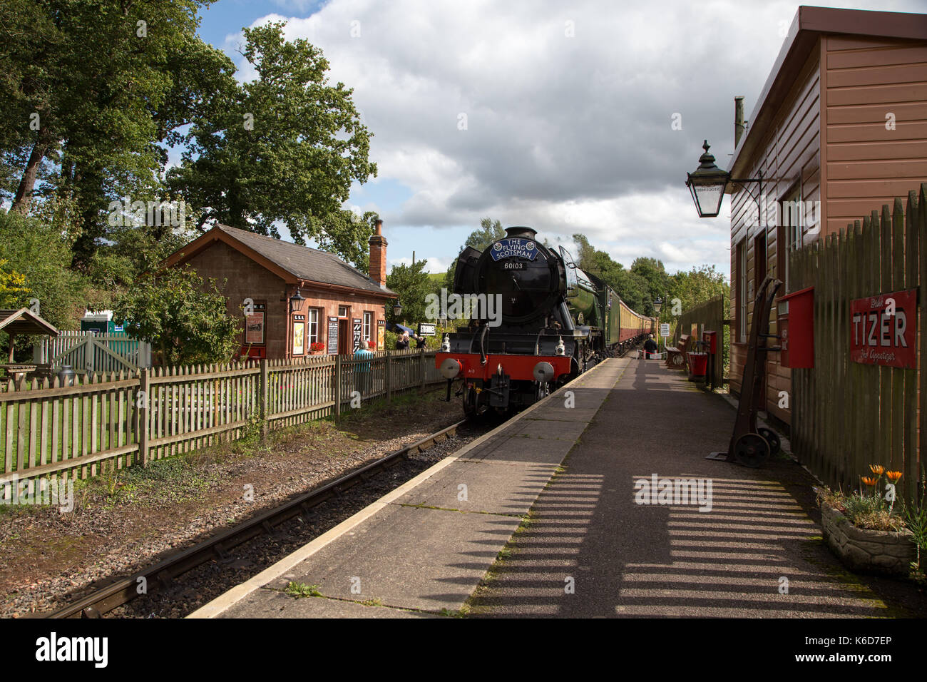 Stogumber, UK. 12th Sep, 2017. Flying Scotsman in steam visits West ...