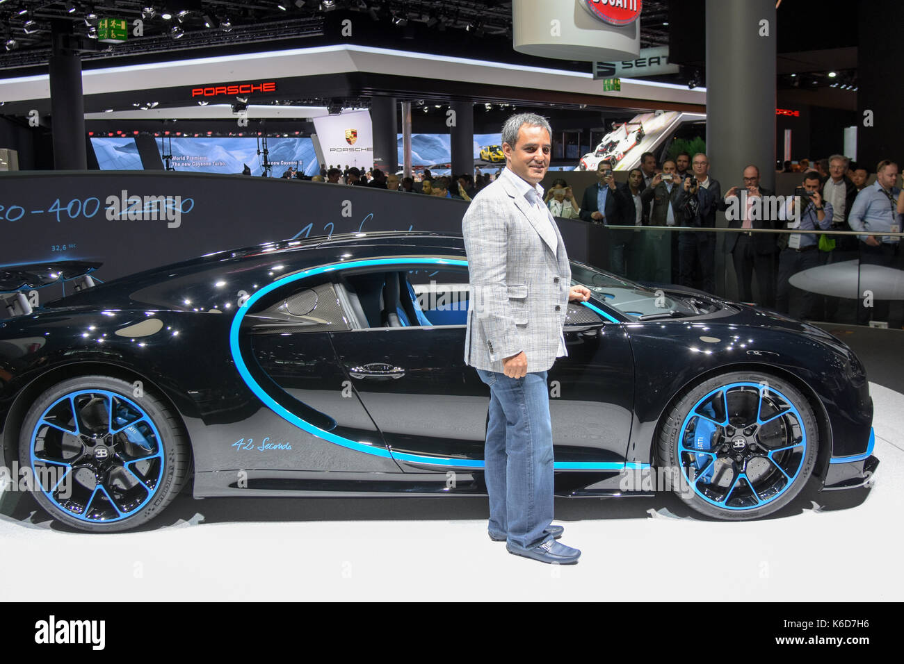 Frankfurt, Germany. 12th Sep, 2017. Wolfgang Dürheimer, CEO Bugatti ...