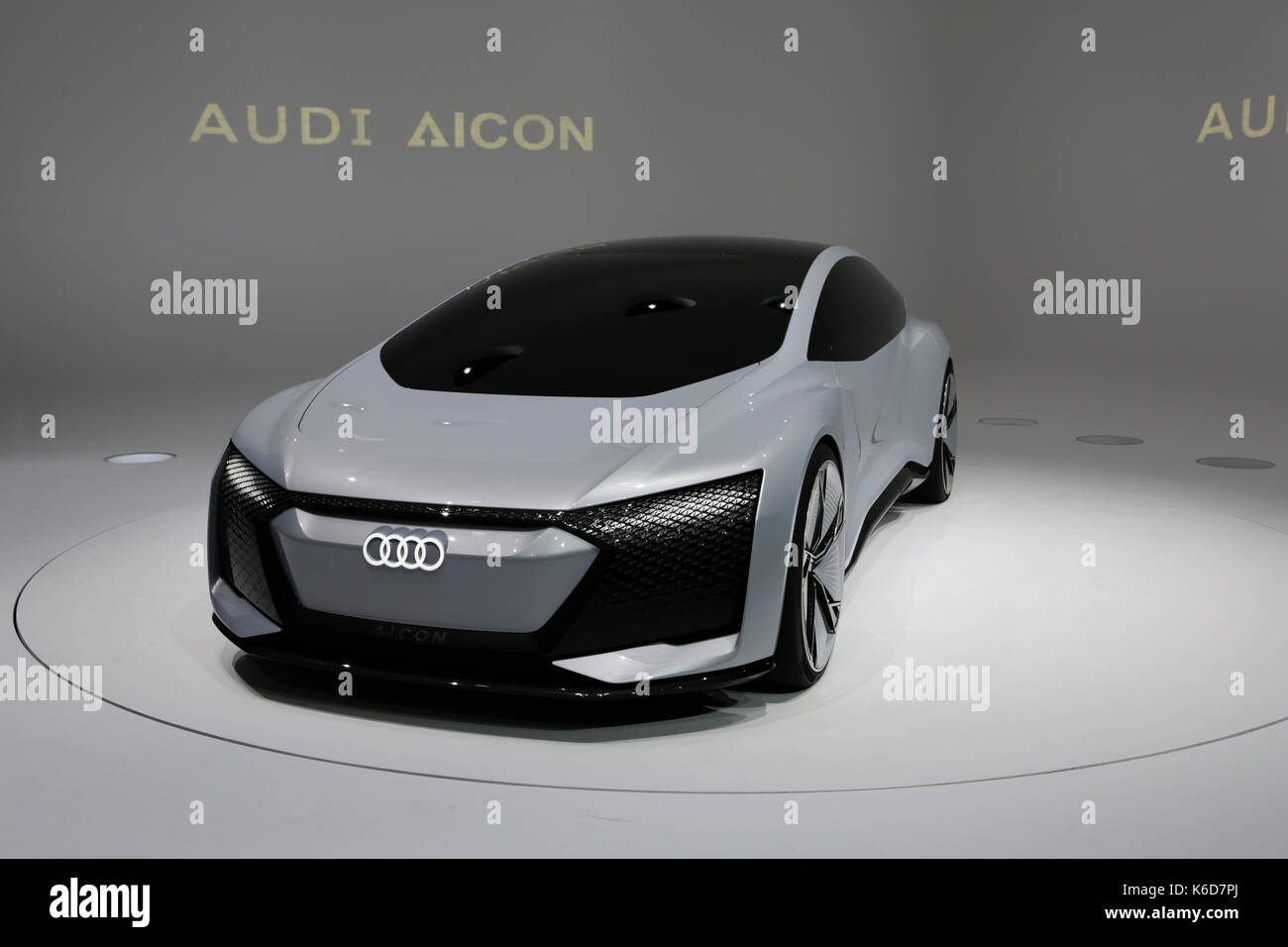 Frankfurt, Germany. 12th September 2017. The Audi concept car Aicon is ...